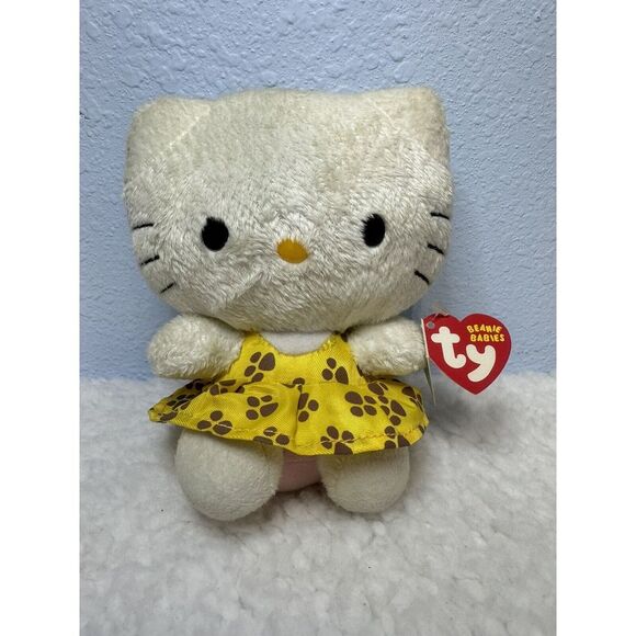 Ty | Cat | Ty Beanie Babies Hello Kitty Wearing Yellow And Brown Paw ...